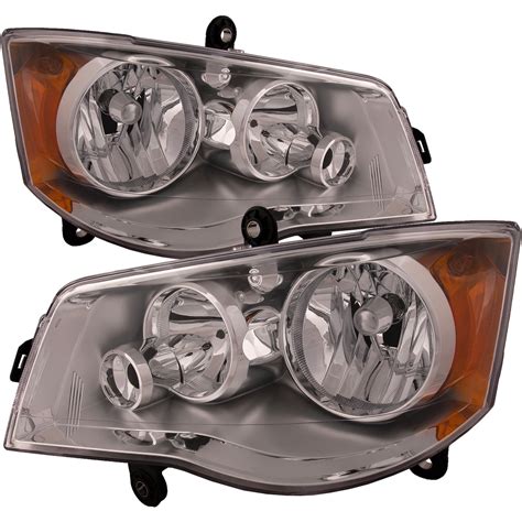 Headlights For 08 16 Chrysler Town And Country 11 20 Dodge Caravan Pair