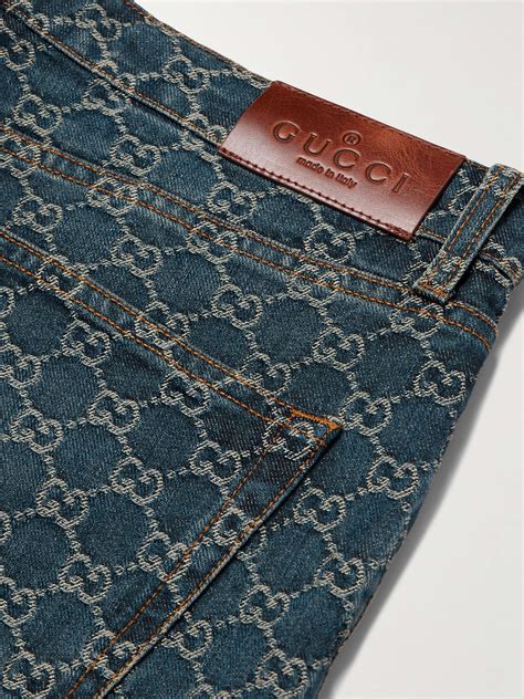 Gucci Straight Leg Logo Jacquard Jeans For Men Mr Porter
