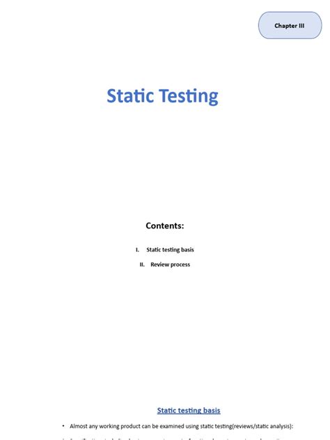 Chapter3 Static Testing Pdf