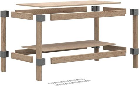 Heavyweight 2 X 4 Do It Yourself Workbench Kit Gray Ebay