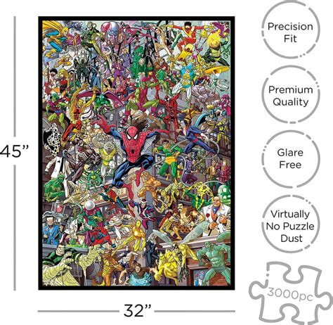 Marvel Spiderman Villains 3000 Piece Jigsaw Puzzle Free Shipping