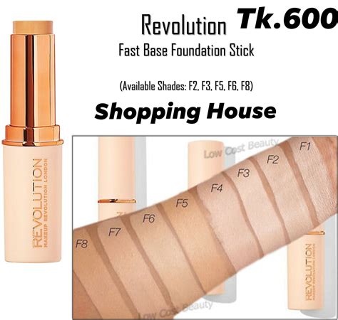 Makeup Revolution Foundation Stick Colour Chart