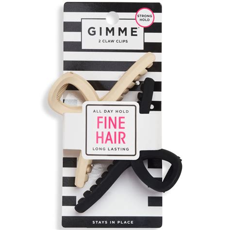 Gimme Loop Claw Clip For Fine Hair Black Blonde 2 Count