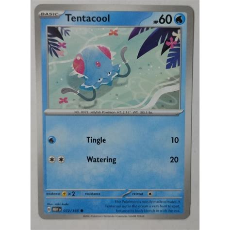 Tentacool 072 165 Common Scarlet And Violet 151 Singles [near Mint