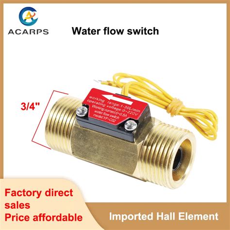 Inline Water Flow Sensor Switch Wfdn Series Water Flow Detector 2in