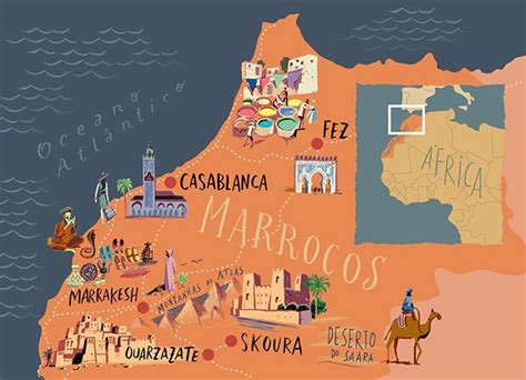 Morocco Tourism Map