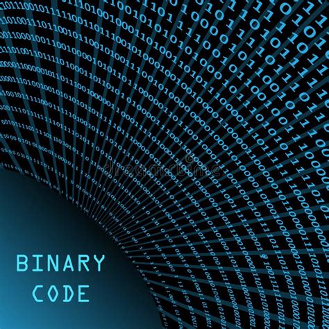 Twisting Tunnel Of Digital Binary Computer Code Stock Vector