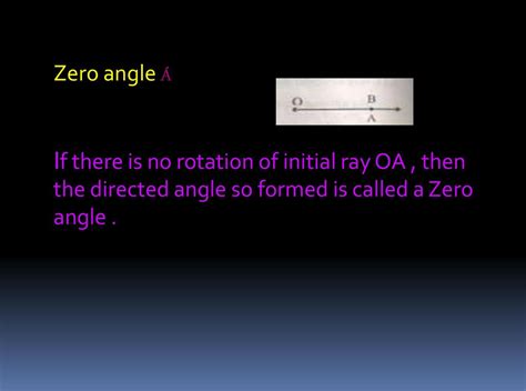 Zero Angle Definition