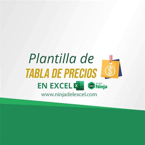 Plantilla De Tabla De Precios En Excel Ninja Del Excel