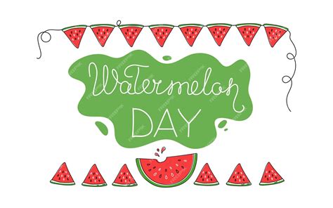 Premium Vector Watermelon Slice Banner
