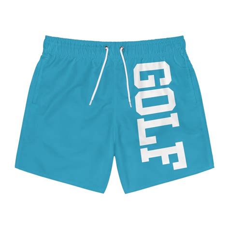Swim Trunks Mens Swimsuit Blue Golf Swim Trunks Blue Swim Trunks