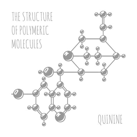 Premium Vector The Structure Of Molecules Quinine