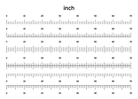 Medir Medidor Horizontal De Escala De 0 A 70 Polegadas De Marcação Para