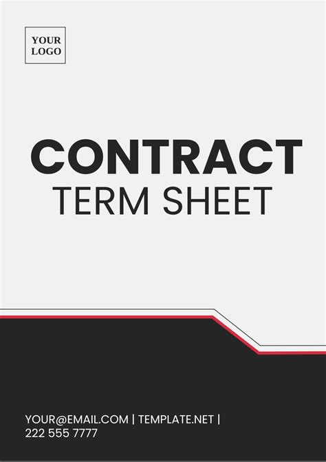 Free Contract Term Sheet Template To Edit Online