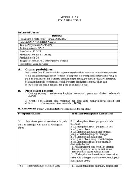 Modul Ajar Vegi 1 Pdf