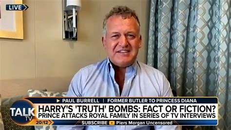 Paul Burrell Diana Would Be Absolutely Appalled At Harrys Behaviour Autobiography