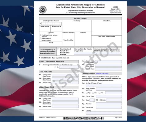Form I 212 Waiver Repply For Admission To The Us Visanation