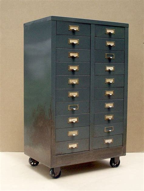 Reserved For Matt Vintage Industrial Metal 20 Drawer Cabinet Etsy Metal Drawers Vintage