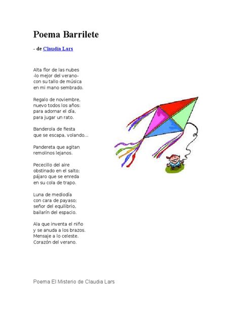 Poema Barrilete Plantas Naturaleza