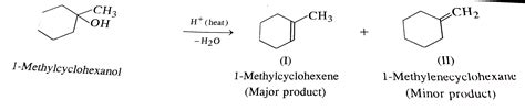 Predict The Major Product Of Acid Catalysed Dehydration Of I 1 Met