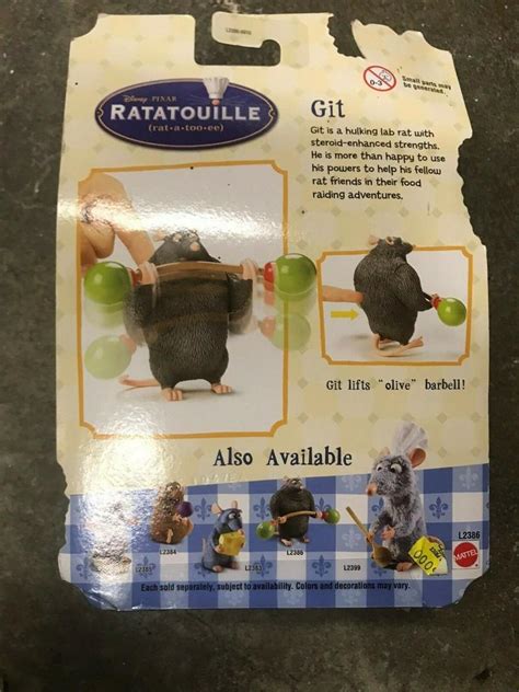 Git Ratatouille 2006 Mattel Disney Pixar 4” Action Figure Toysrus