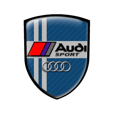Audi Sport Silicone Sticker Navy Carbon Domed Emblems Stickers X
