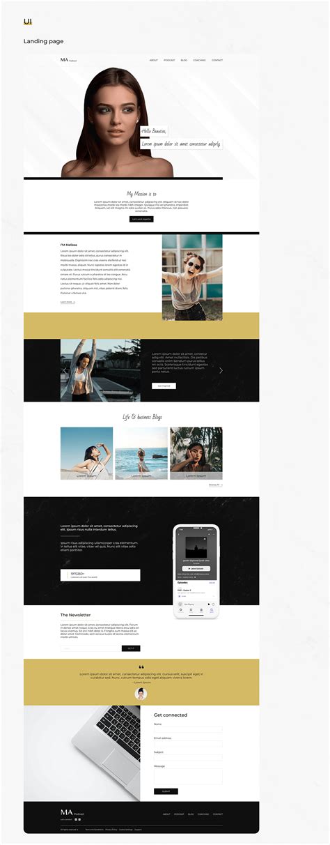 personal website ui design on behance