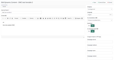 campaign decision request dynamic content don t start · issue 12062