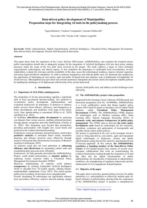 Pdf Data Driven Policy Development Of Municipalities Preparation