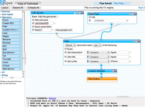 Implementation Of The Example Scenario In Yahoo Pipes Download