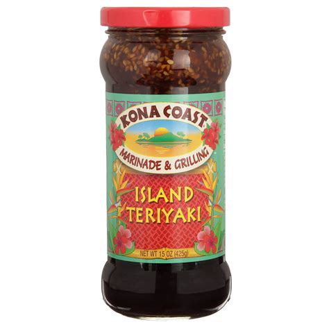 Kona Coast® Island Teriyaki Marinade And Grilling Sauce 15 Oz Jar