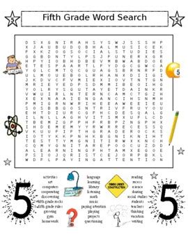 Fifth Grade Word Search Plus Reading Word Search 2 Puzzles By David