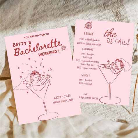 Bachelorette Party Invitations Etsy