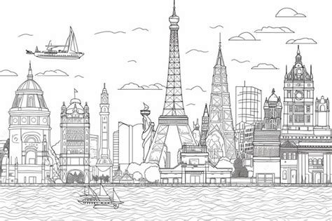 Premium AI Image A Sketch Of The Eiffel Tower In Paris