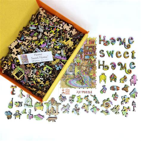 Wooden Jigsaw Puzzles For Adults Uniquely Shaped Pieces Made In The