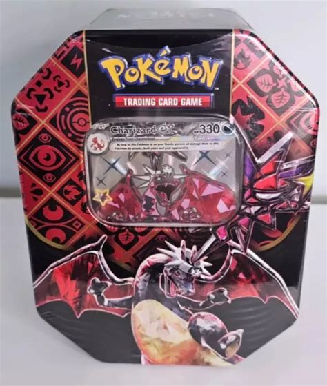 Charizard Paldean Fates Tin Shiny Tera Charizard Pokemon Tcg Scarlet