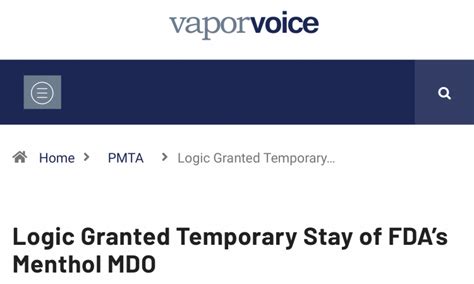 2firsts Court Orders Temporary Suspension Of Fda Marketing Refusal For Logic Technology