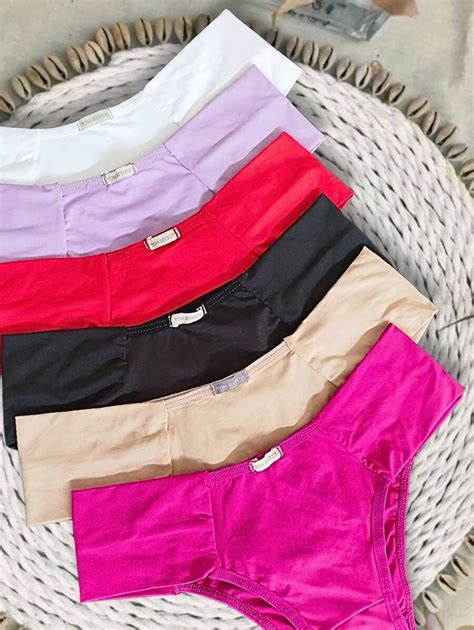 Womens Plain Basic Youth Panties Thong Model Assorted Colors Elastic