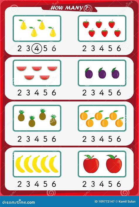 Counting Numbers Worksheet 1 Vector Lai