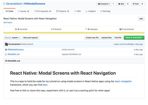 React Native Dismissable Modal Stack Navigators