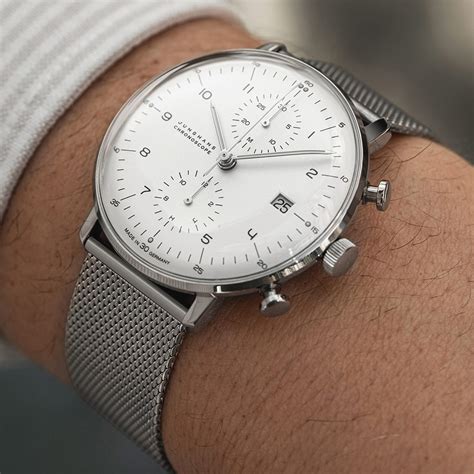 Junghans Max Bill Chronoscope Bauhaus Ref 27400348 Bauhaus