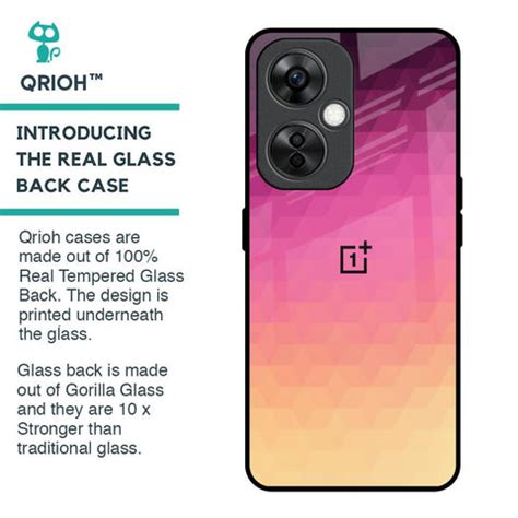 Geometric Pink Diamond Oneplus Nord Ce 3 Lite 5g Glass Back Cover