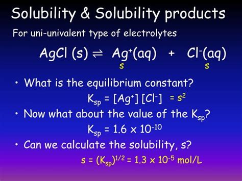 Solubility Product And Common Ion Effect Pptx Chemistry Science