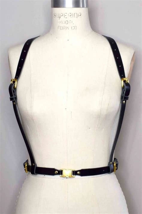 Jay Simple Leather Chest Harness • Sexy Kinky Bdsm Leather Darkest Fox