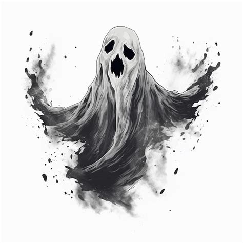 Premium Photo Flat Halloween Ghost Sleek Haunt
