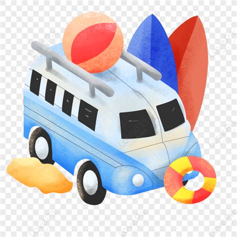 해변 엔터테인먼트 서핑 일러스트 버스대양플랫수영 반지 Png 일러스트 무료 다운로드 Lovepik