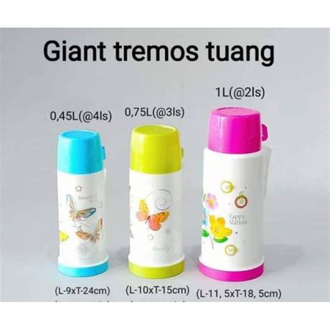 Jual Termos Kaca Giant Termos Air Mini Termos Kecil 0 45 0 75 1l 1liter