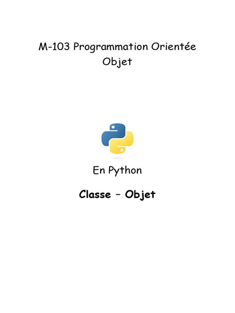 Poo Classe Objet Pdf Classe Informatique Programmation Orientée Objet