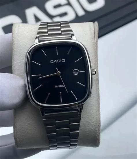Casio Quartz Classic Silver And Black Watch For Men And Women Finebuy