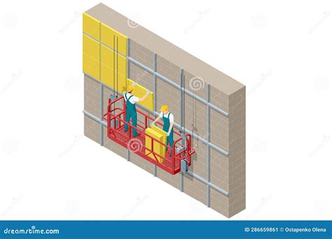 Isometric External Wall Insulation System Building Facade Insulation